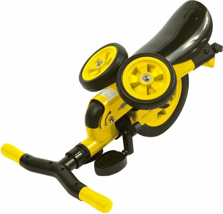 Biçikletë me tre rrota për fëmijë TCV, e verdhë | foleja