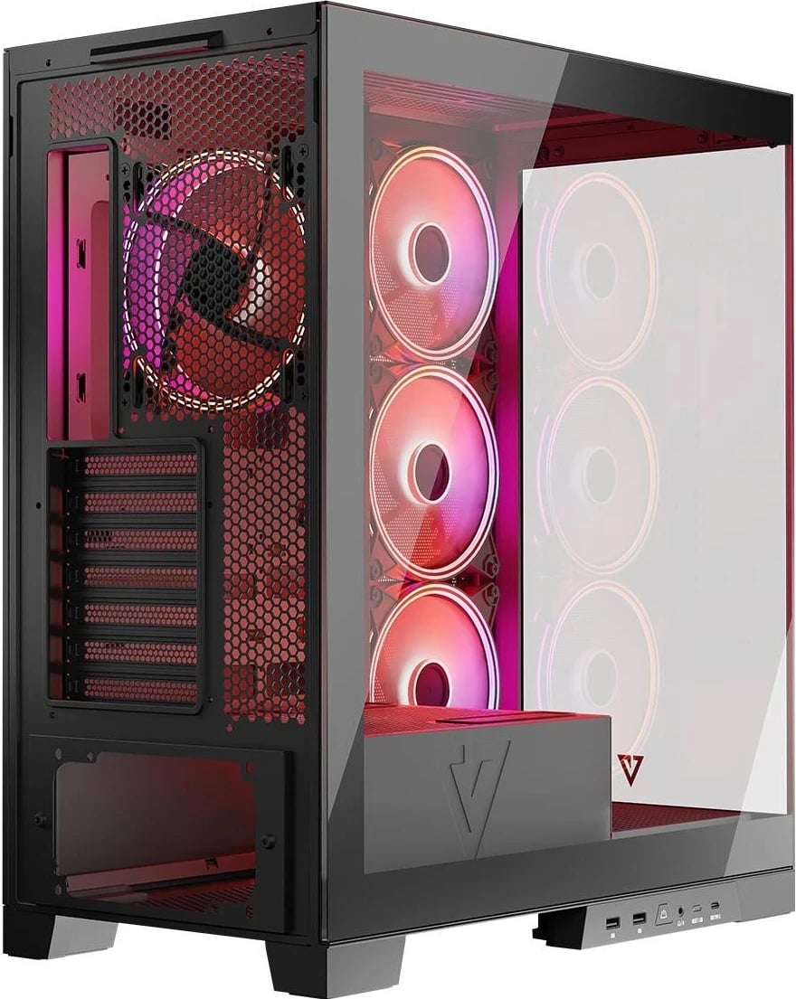 Kasë Modecom Volcano Space Apex ARGB, e zezë | foleja