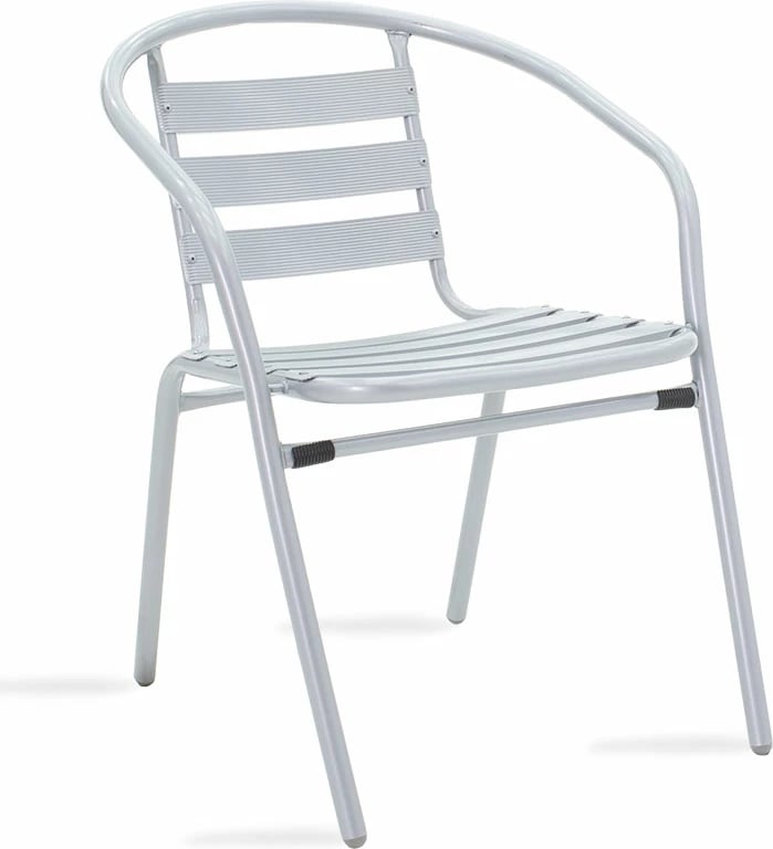 Tavolinë me karrige për terasë, 3 pjesë, metal e xham, ngjyrë e zezë, D60x70cm | PAW-200005110