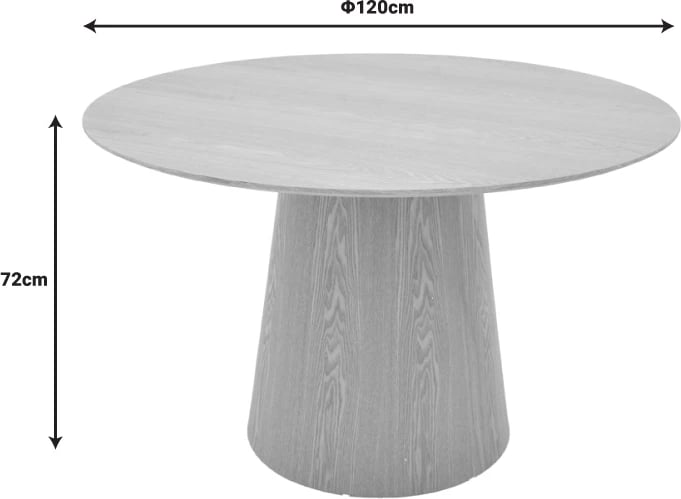 Tavolinë Kayano, MDF, ngjyrë arre, D120x72cm | foleja