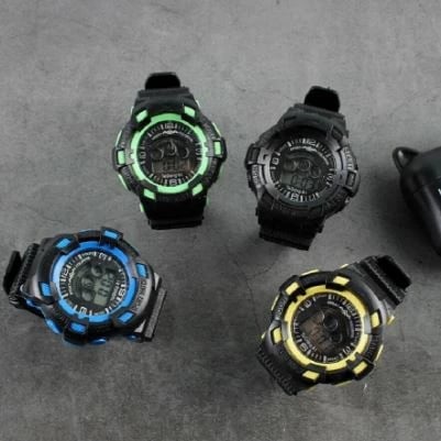 Orë digjitale Sport WR30MV, zezë/verdhë | foleja