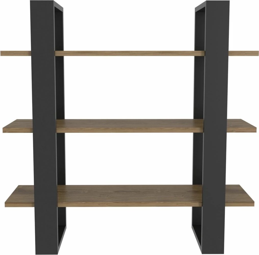 Raft muri Skye Decor, ngjyrë e zezë, lisi oud | foleja