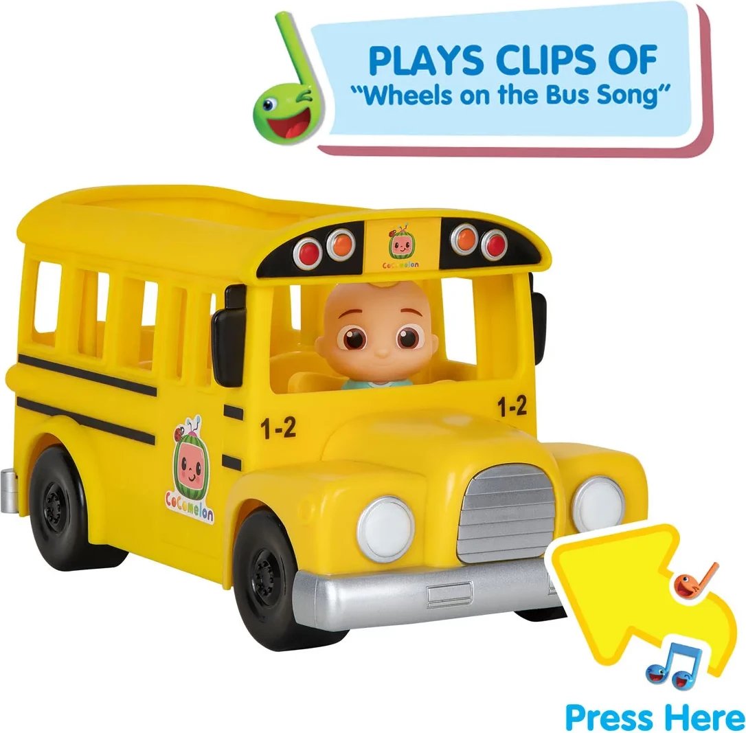 CoComelon Musical Yellow School Bus Learning Toy | foleja
