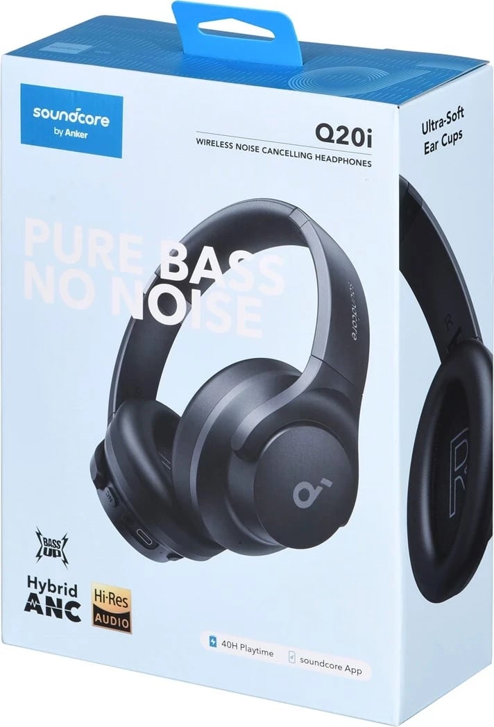 Kufje Soundcore Q20i, Bluetooth, USB Type-C, të zeza | foleja