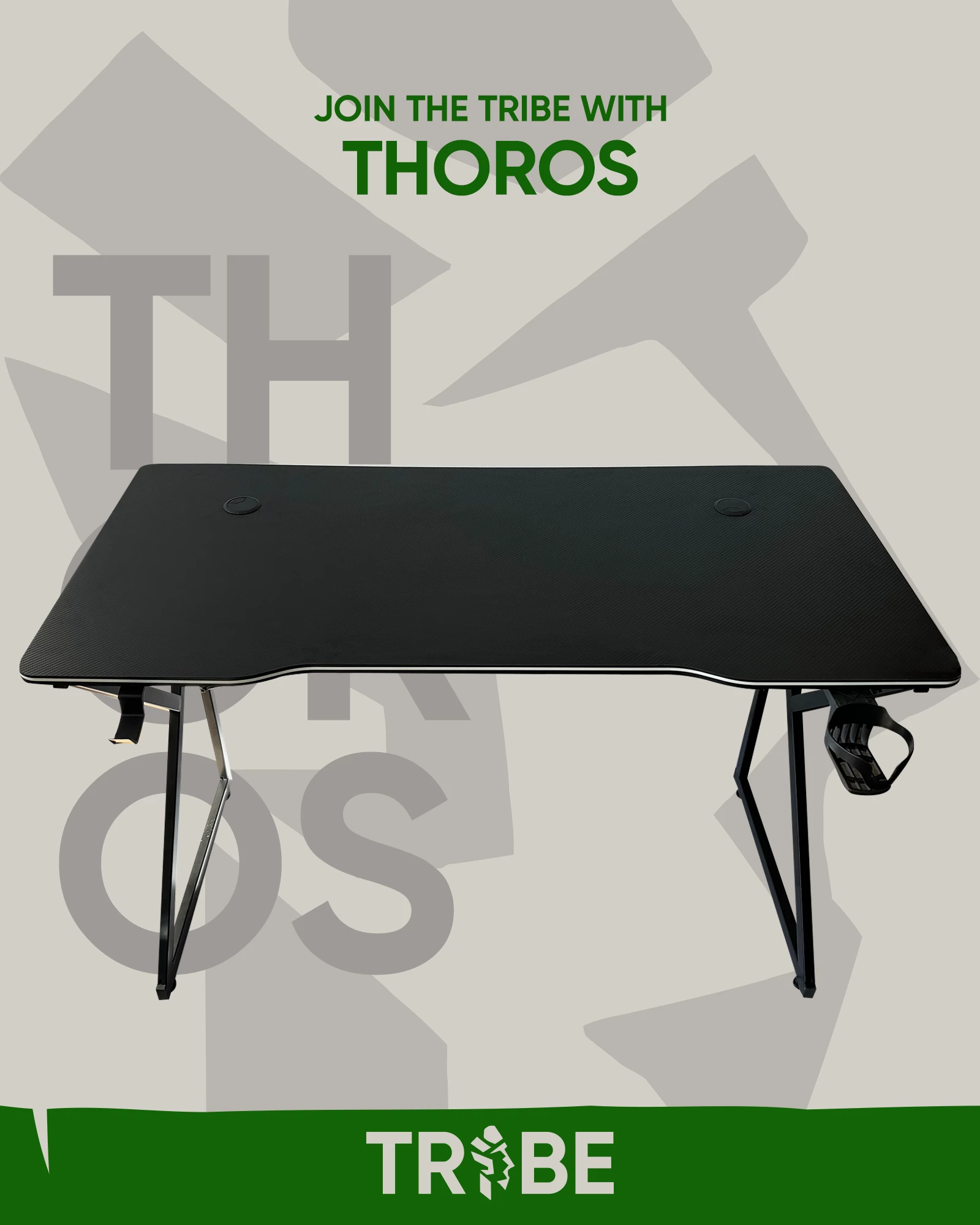 Tavolinë Gaming TRIBE "Thoros" LED | foleja