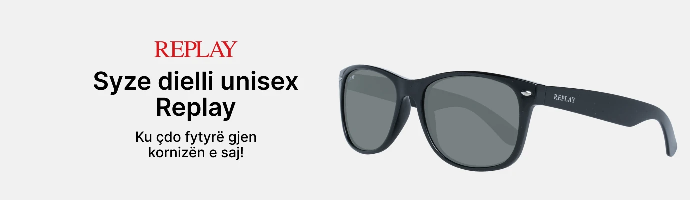 Syze dielli unisex Replay, të zeza | foleja