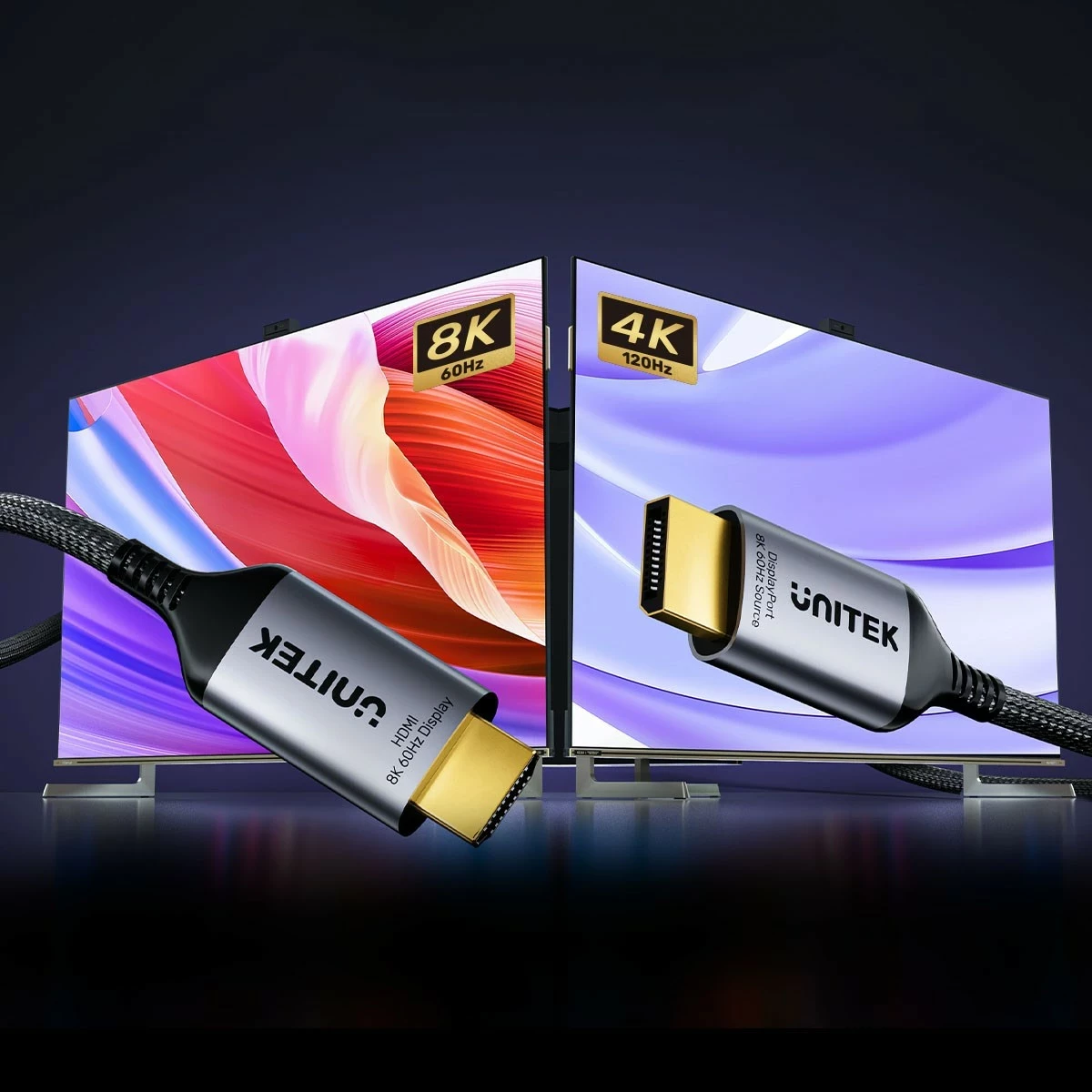 Kabllo Unitek DisplayPort 1.4 në HDMI 2.1, 8K, 1.8m | foleja