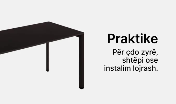 Tavolinë pune me këmbë të zeza Elite 3 | foleja