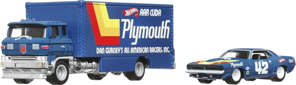 Set veturash Hot Wheels Car Culture Team Transport '70 Plymouth AAR ...