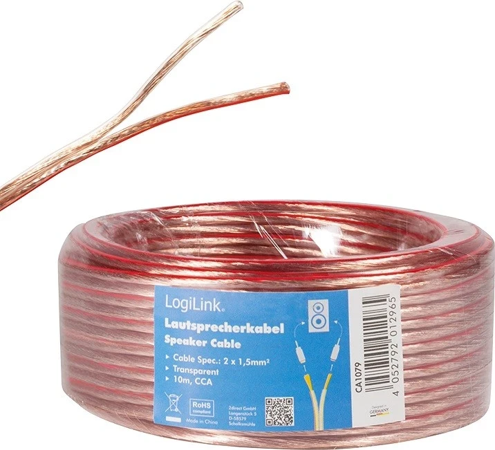 Kabllo për instalim të altoparlantëve Logilink | foleja