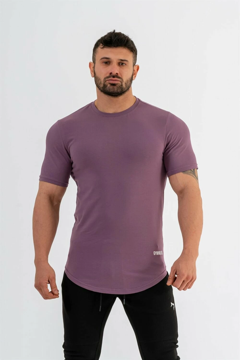 Maicë sportive për meshkuj Gymwolves, e vjollcë | YLL-200003925