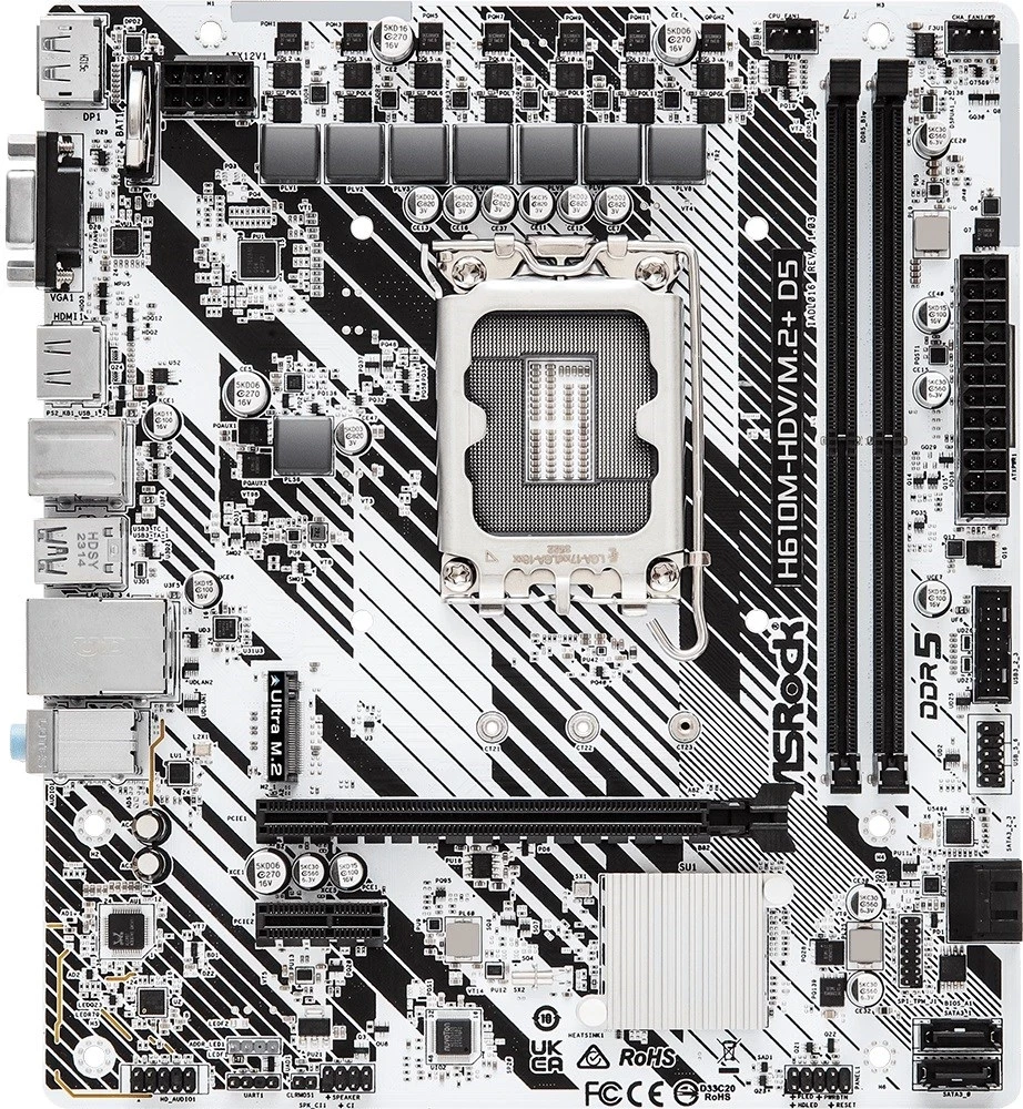 Pllakë amë Asrock H610M-HDV/M.2+ D5, LGA 1700 | foleja