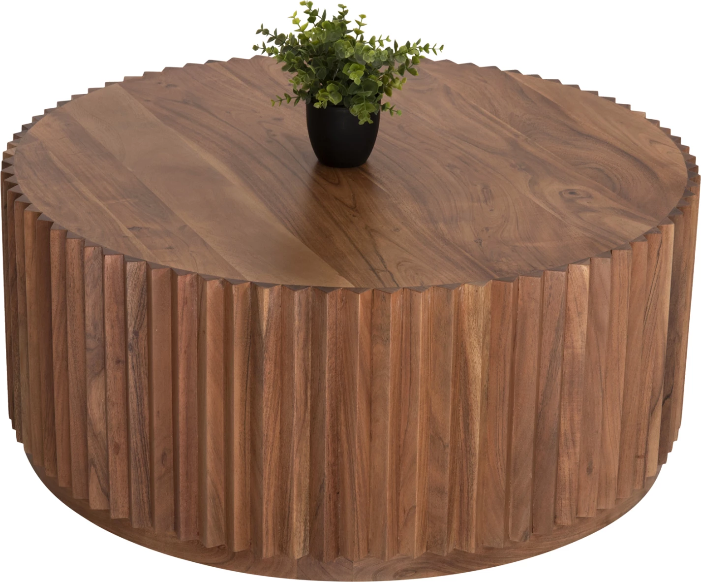 Tavolinë kafeje rrethore, ngjyrë druri natyral | foleja