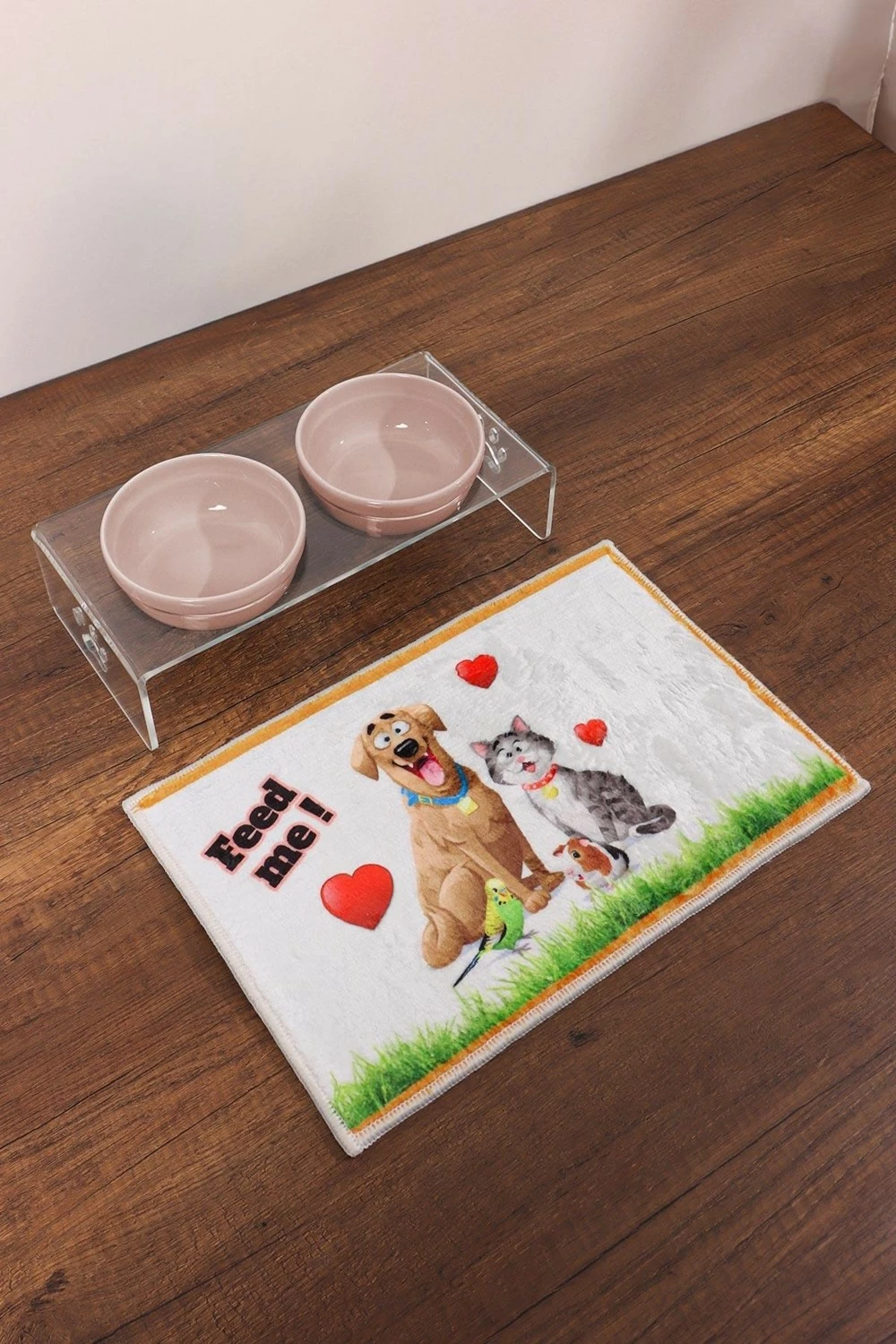 Enë ushqimi dhe uji për mace dhe qen Goby Pet, rozë | HPG-200589011