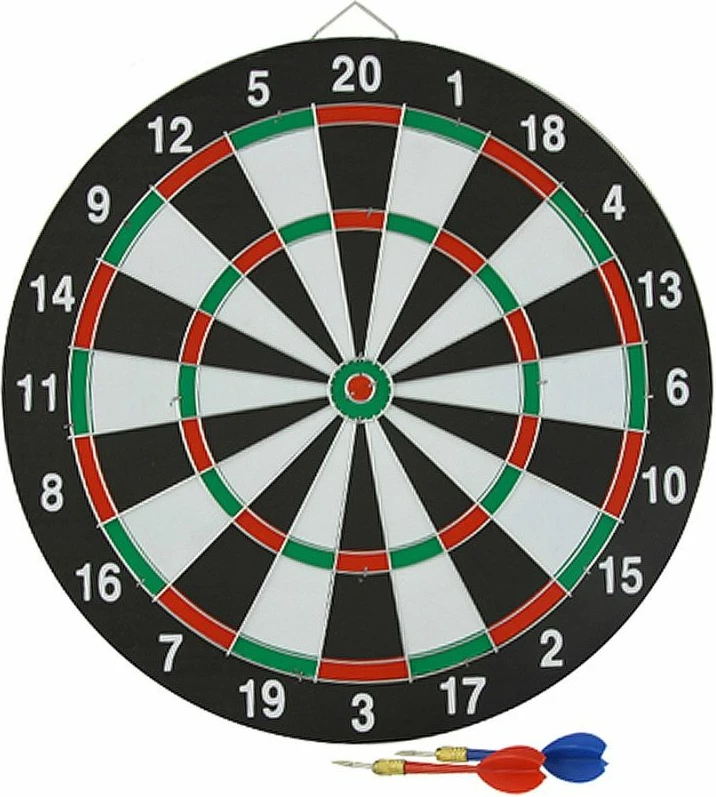 Tabelë Dart me Sisal 38 cm dhe 6 Shigjeta | foleja