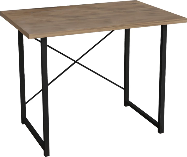 Tavolinë studimi Ustando pakoworld melaminë lisi-metal i zi 90x60x72cm ...