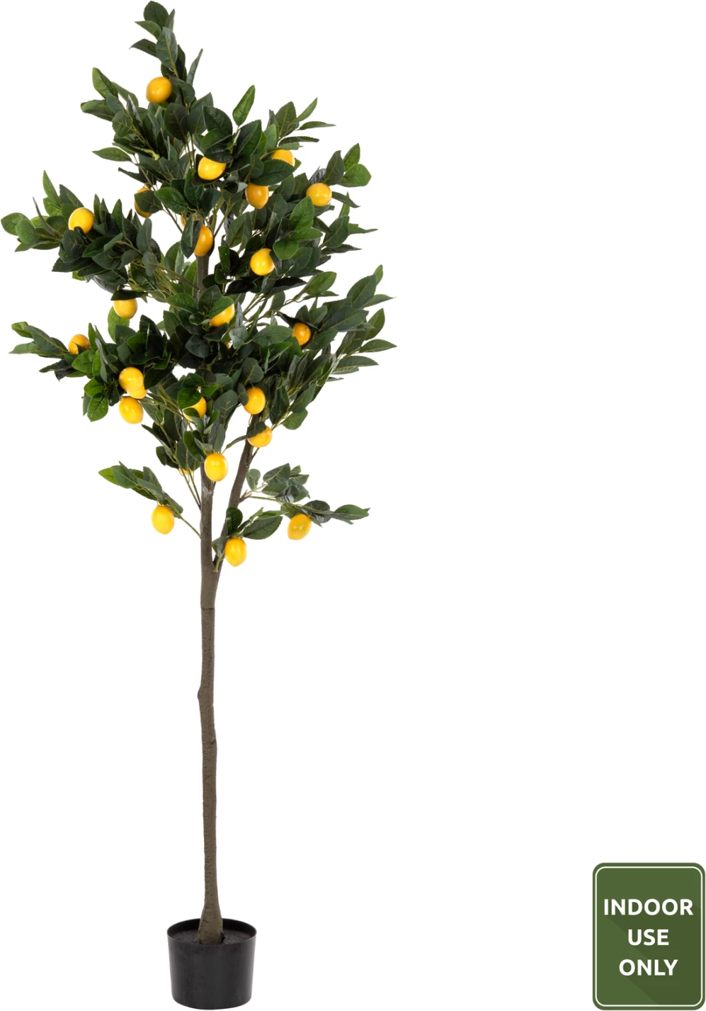 Bimë dekorative sintetike, pemë limoni në vazo | foleja