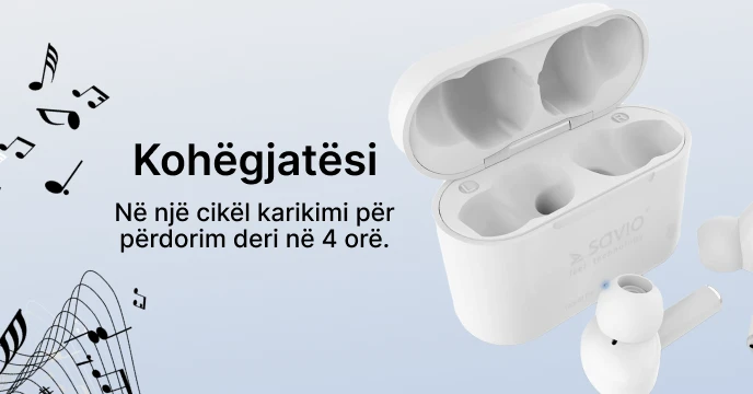 Dëgjuese Savio TWS-07 Pro, të bardha | YLL-200000634