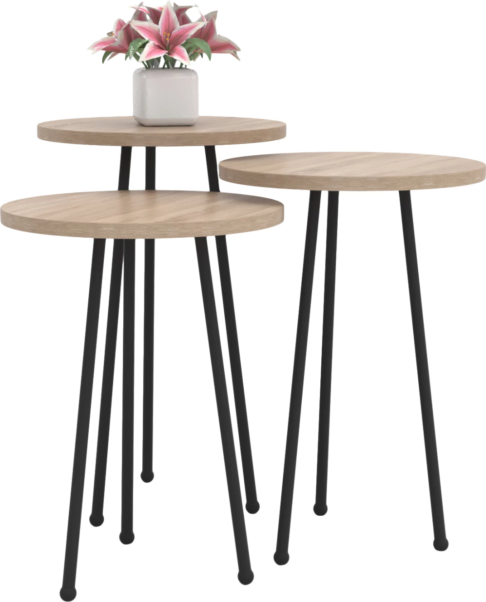 Set tavolina anësore rrethore, KISSA, FH18174.03 | foleja