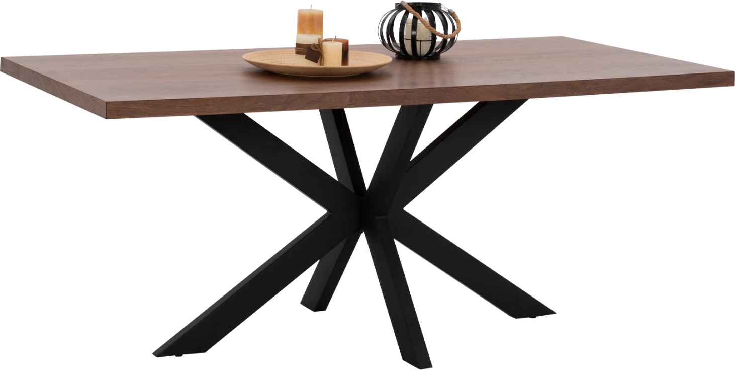 Tavolinë për ngrënie, stil rustik, MDF, ngjyrë arre | foleja