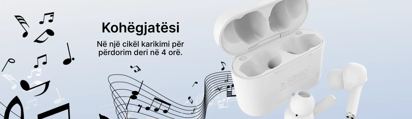 Dëgjuese Savio TWS-07 Pro, të bardha | YLL-200000634